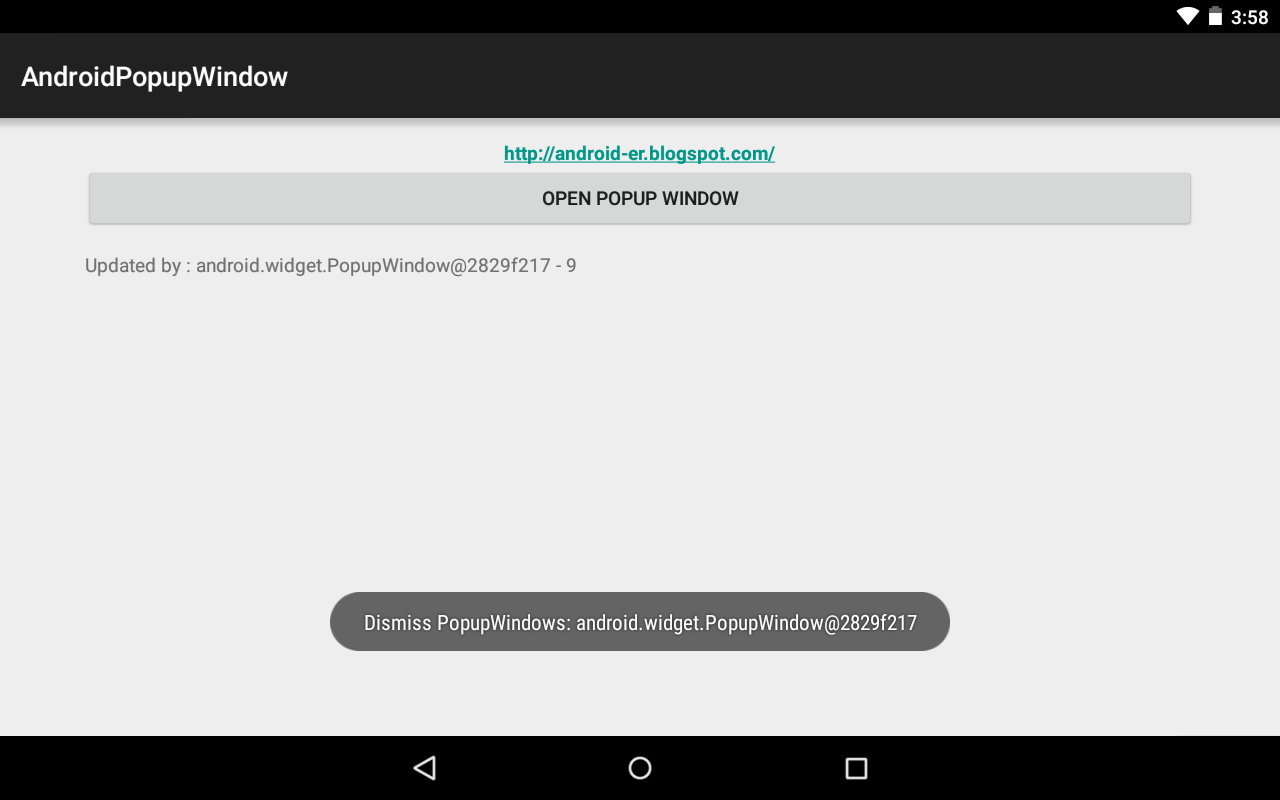 Android Er Auto Dismiss Popupwindow With Asynctask