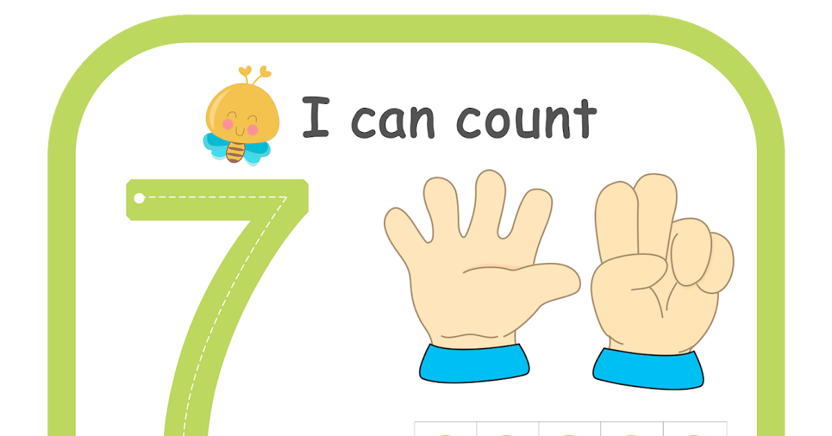 Number 7 for Kids - I can count, I can write - Seven