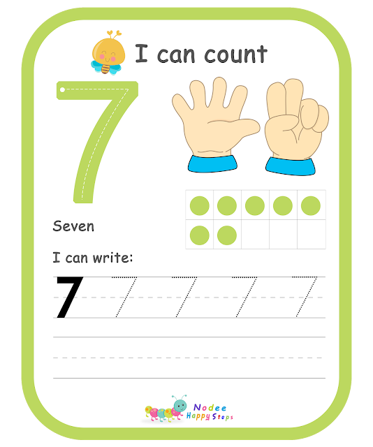Number 7 for Kids - I can count, I can write - Seven