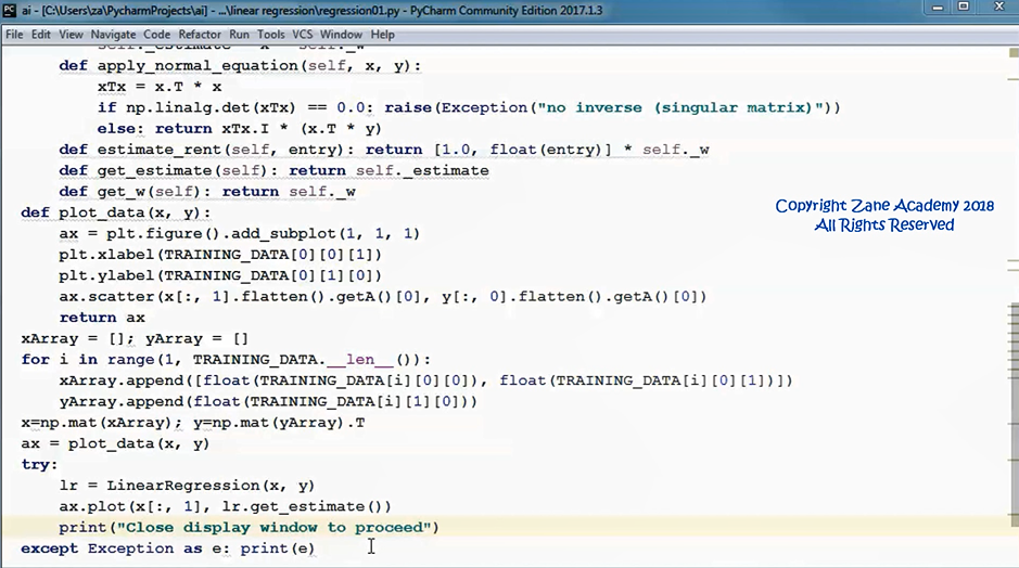 Prototype Project: Linear Regression w/ Python & Normal Equation ...