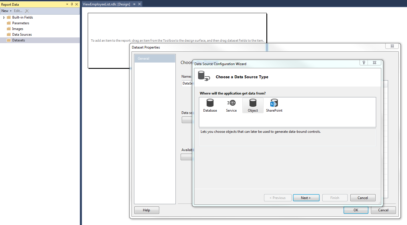 Developer Points: Create SSRS RDLC report from Business Object Developer Points: Create SSRS RDLC report from Business Object