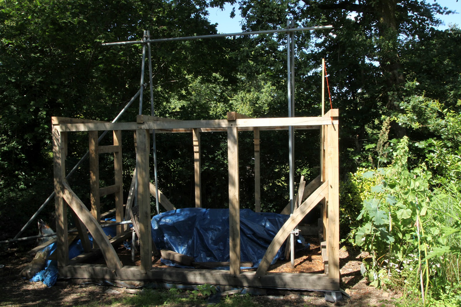 Building the "Shed": A temporary roof