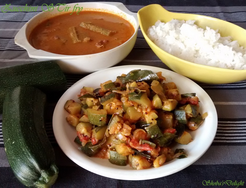Shoba's Delight: Zucchini Sabzi(Dry curry)