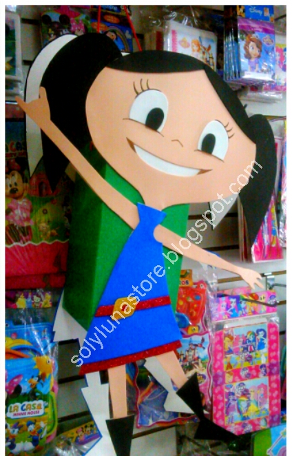 COTILLON.DECORACION CUMPLEAÑOS INFANTILES: PIÑATA DEL MUNDO DE LUNA