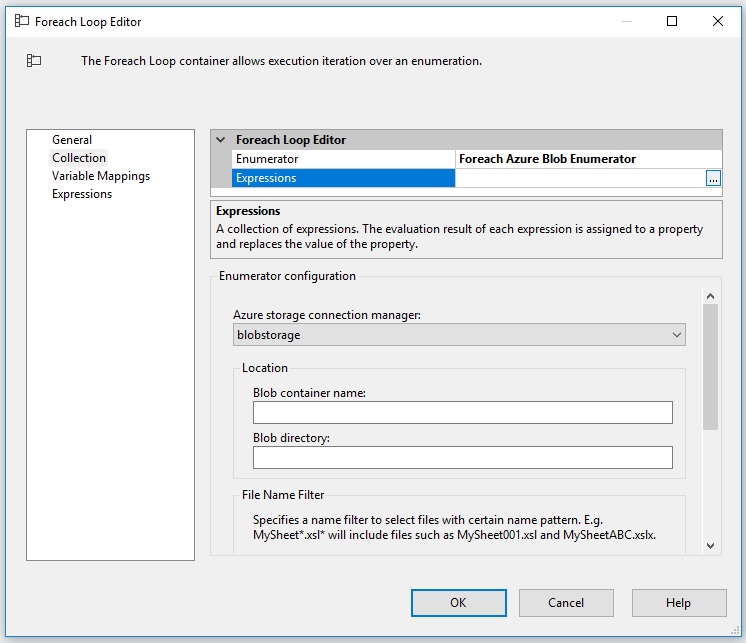 Gopika's Blog: Configuring SSIS Foreach Loop Container for Azure Blob ... Gopika's Blog: Configuring SSIS Foreach Loop Container for Azure Blob ...