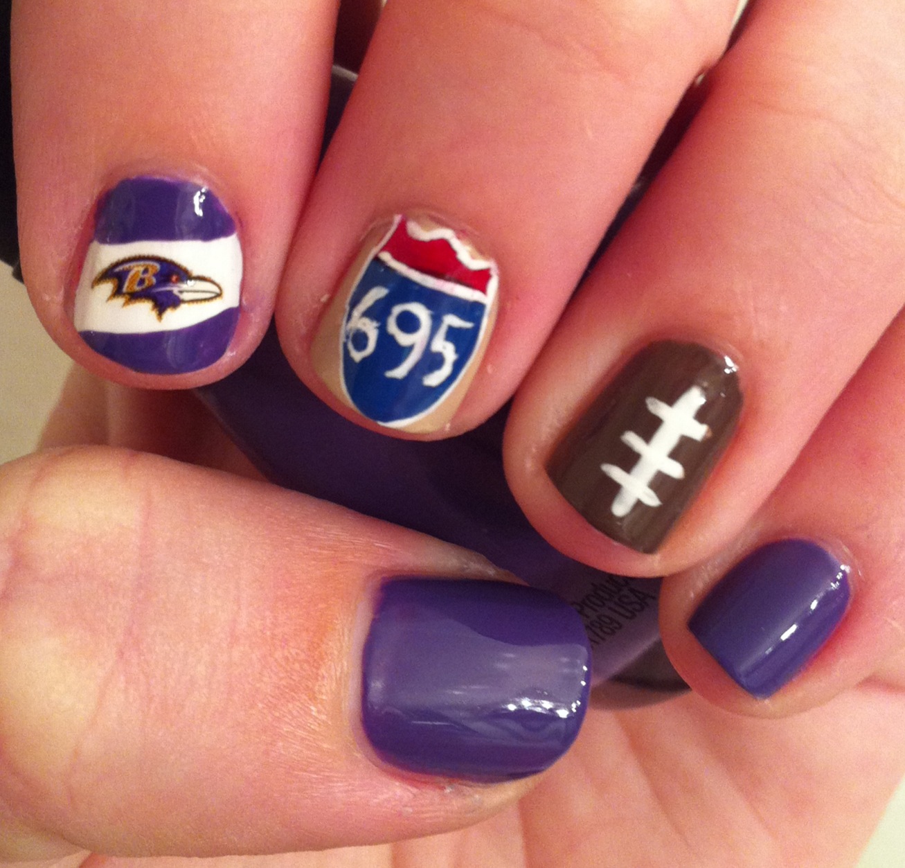 Miscellaneous Manicures: Baltimore Ravens Nails - Week 14 - Beltway Nails