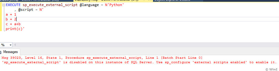 SQLBlog: How to run python scripts from SQL Server.