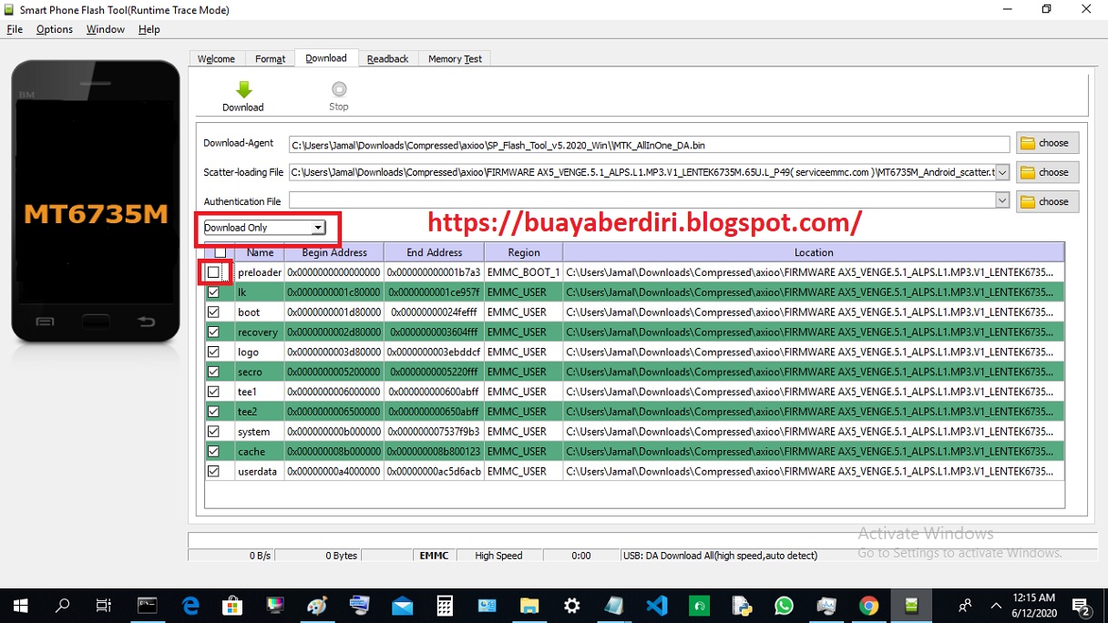 Cara Flash HP Android Lewat Laptop,PC Terbaru di SP Flash Tools