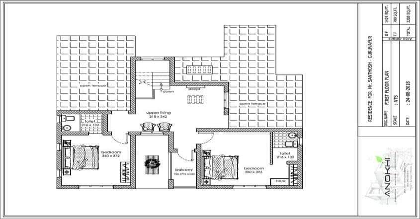 4 Bedroom Modern Home in 2205 Sqft Design with Free Plan - Kerala Home ...