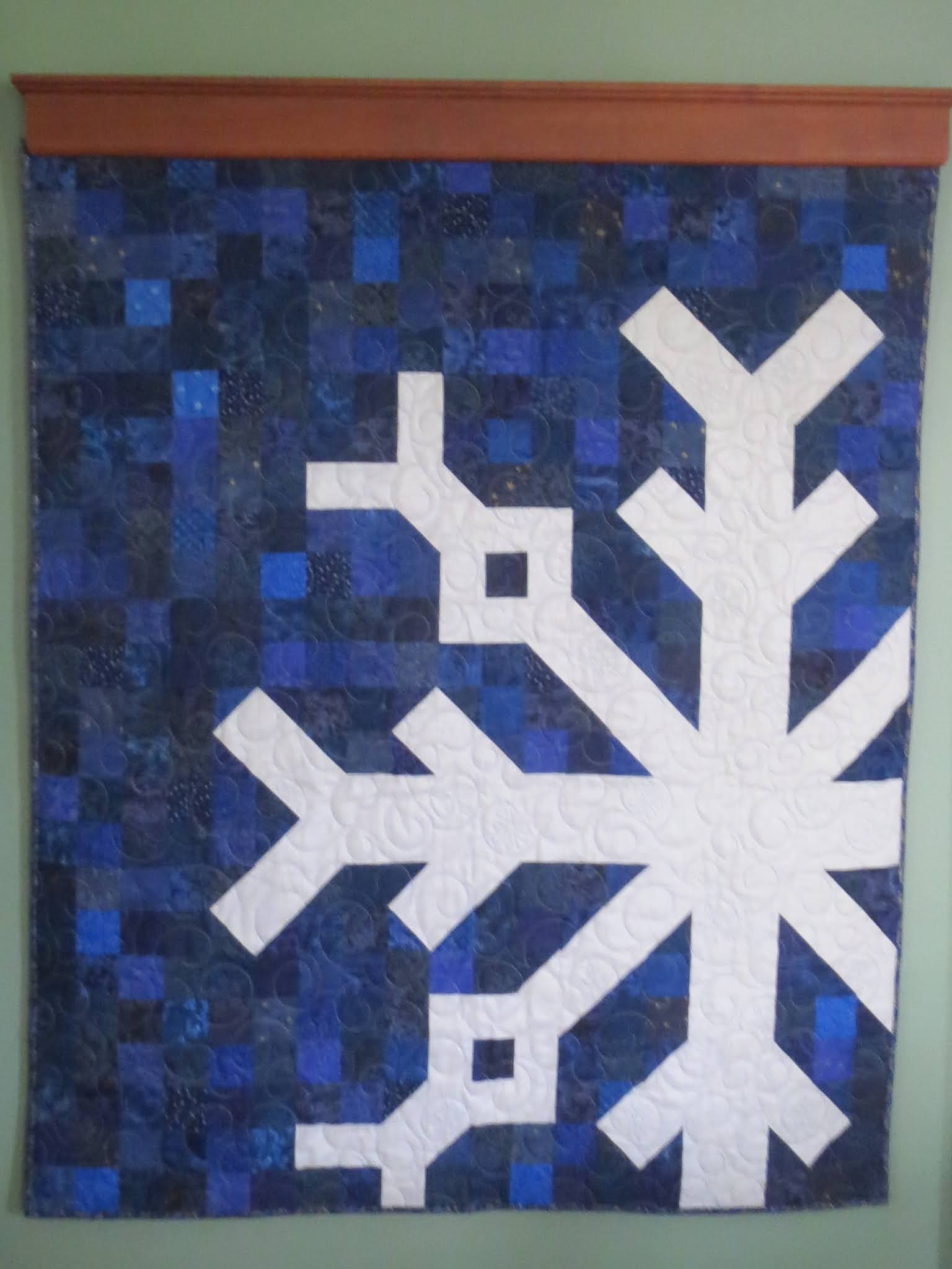 Quilting on Main Street: A Finished Quilt - Snowflake Pattern by Modern ...