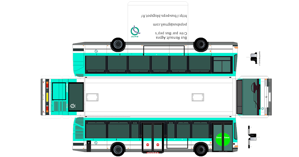 Maquette papier 47: Bus RATP