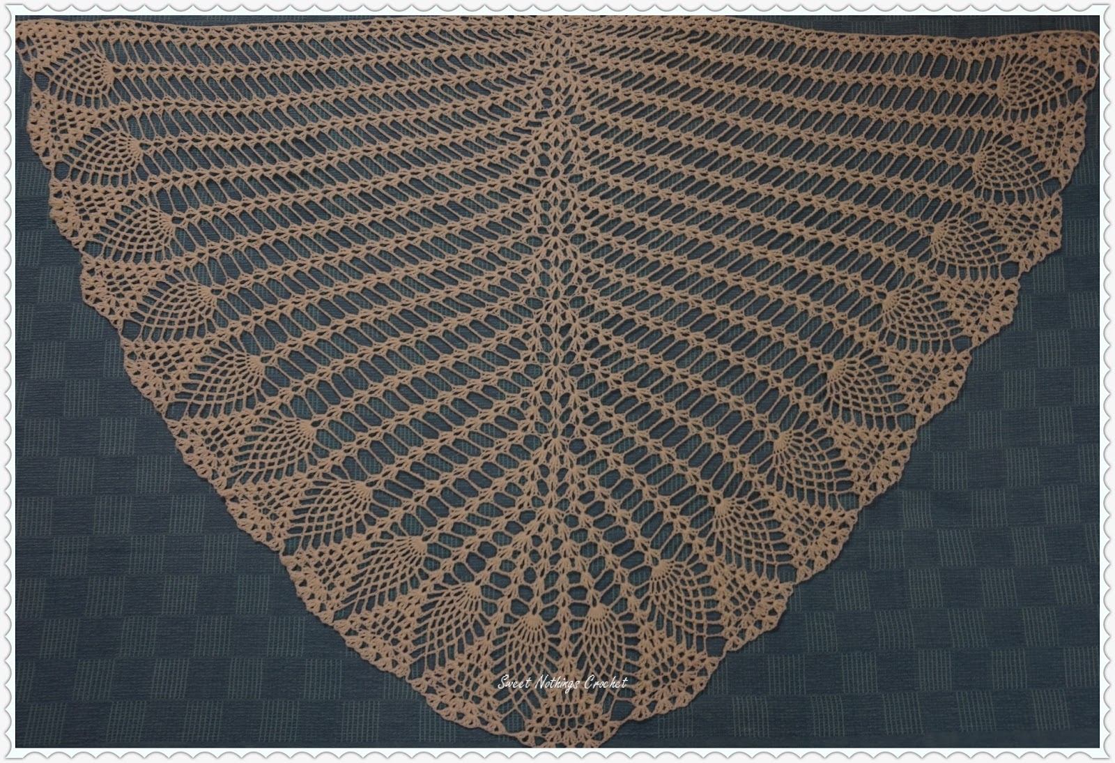 Pineapple Crochet Shawl Pattern