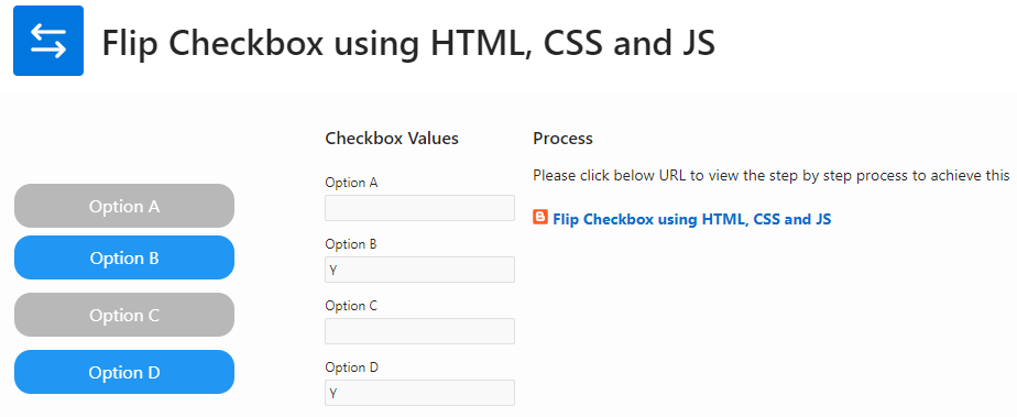 Flip Checkbox in Oracle APEX using HTML, CSS and JS Flip Checkbox in Oracle APEX using HTML, CSS and JS