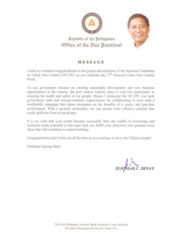 National Committee on Urban Pest Control Training Institute: Messages ...