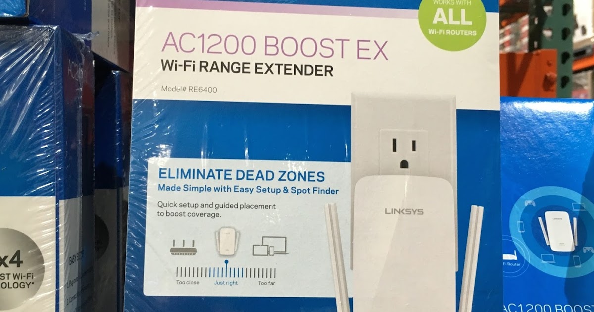 Linksys AC1200 Boost EX Wi-Fi Range Extender (RE6400) | Costco Weekender