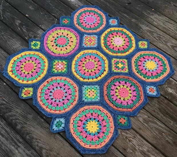 Crochet Pattern Of Beautiful Granny Octagon And Square Motifs
