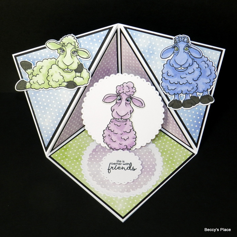 Beccy's Place: Tutorial - Triangle Corner Pop Up Card