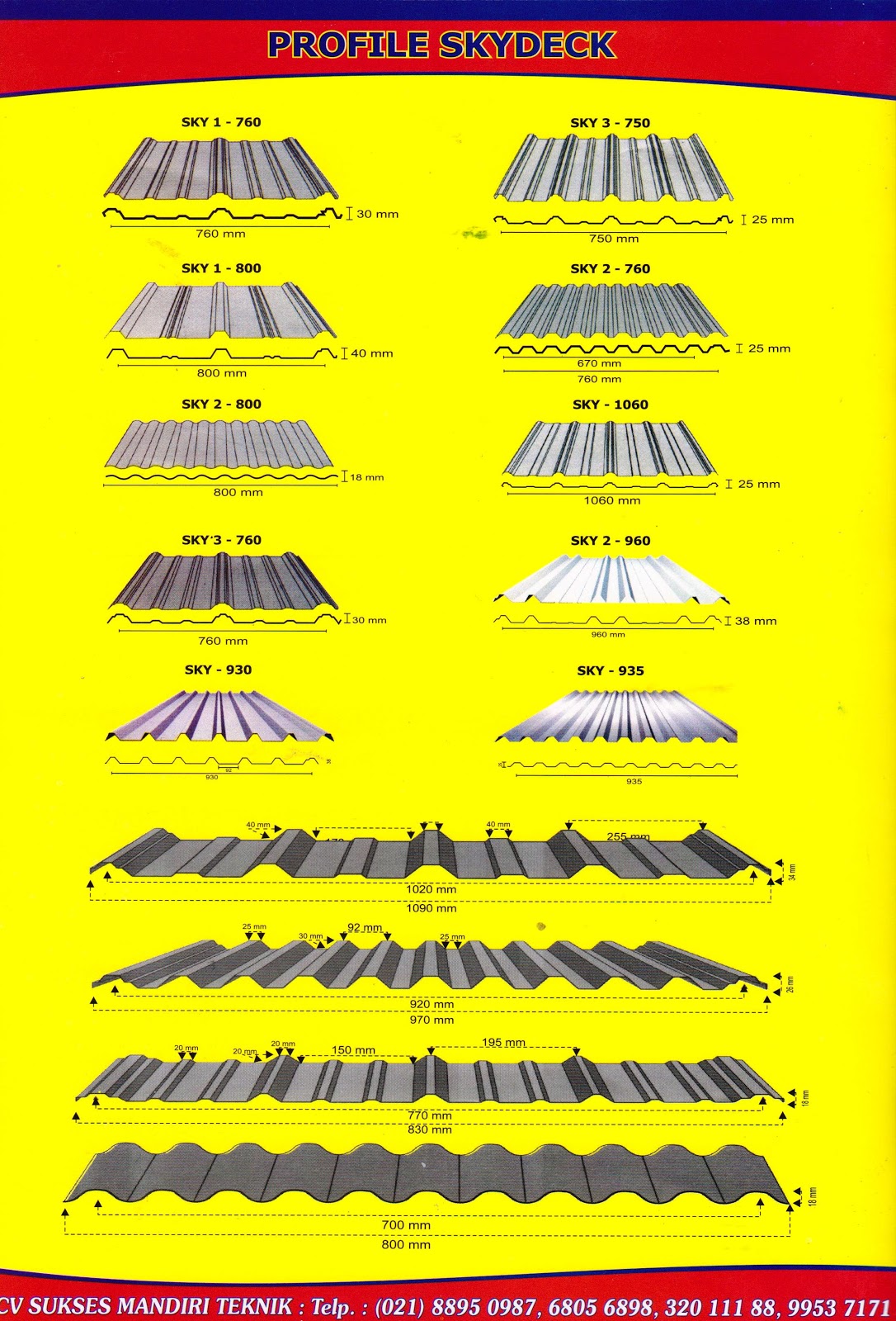 SUKSES MANDIRI TEKNIK: SPESIFIKASI ATAP SPANDEK
