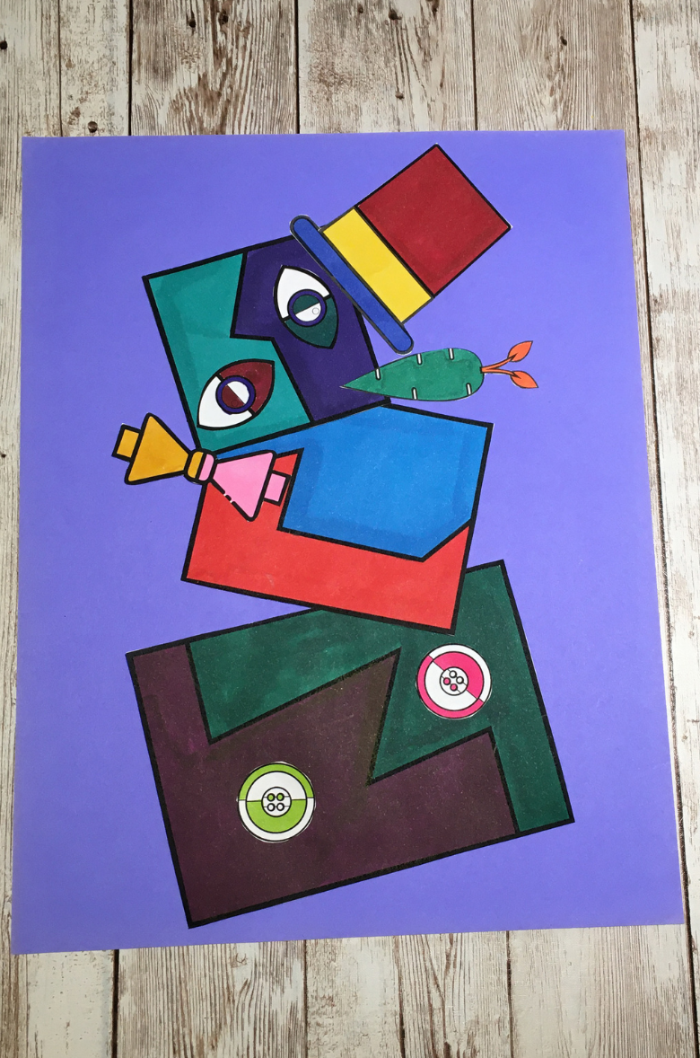 Picasso Snowman Craft - Messy Little Monster