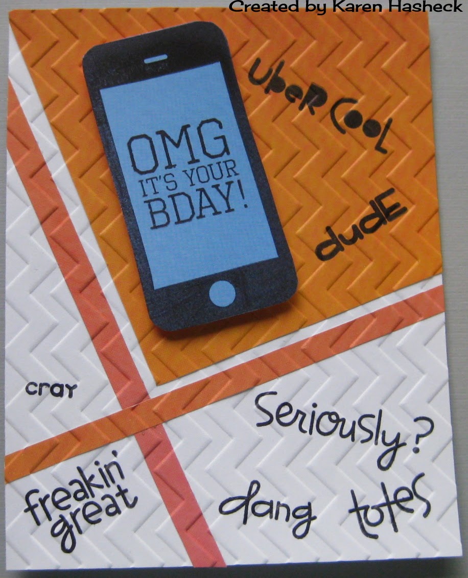 Karen's Kreative Kards: Uber Cool Teenage Birthday Card