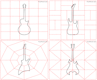 Four grid: Free printable Guitar grid line drawing worksheet/activity ...