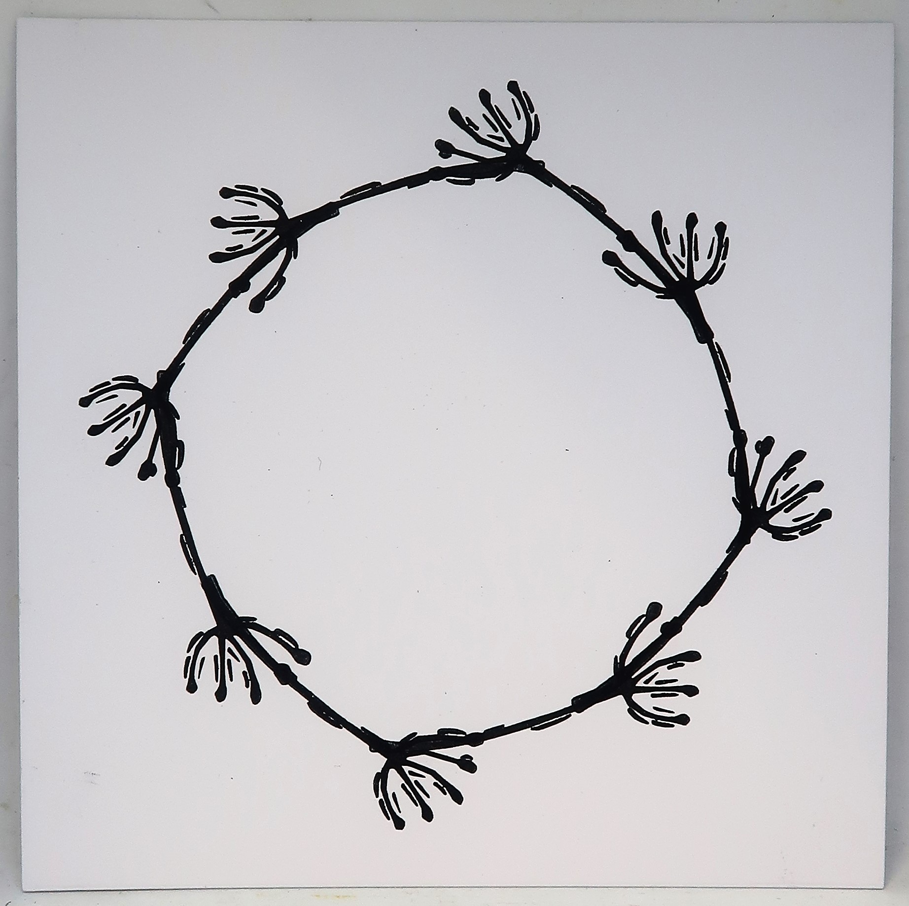 Sarah's Craft Shed: Linocut Floral Wreath Birthday Card