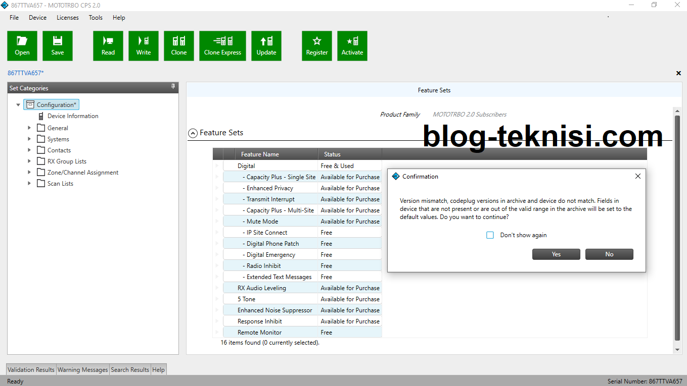 Writing Data to a Radio using Customer Programming Software (CPS 2.0 ...