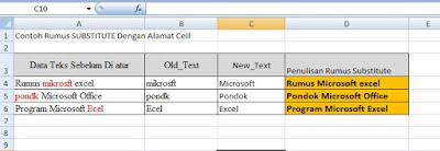 Rumus Excel SUBSTITUTE dan REPLACE - Fungsi dan Rumus Excel Lengkap