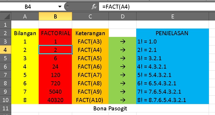 Fungsi FACT Pada Excel dan Penggunaanya - Student Terpelajar - Media ...