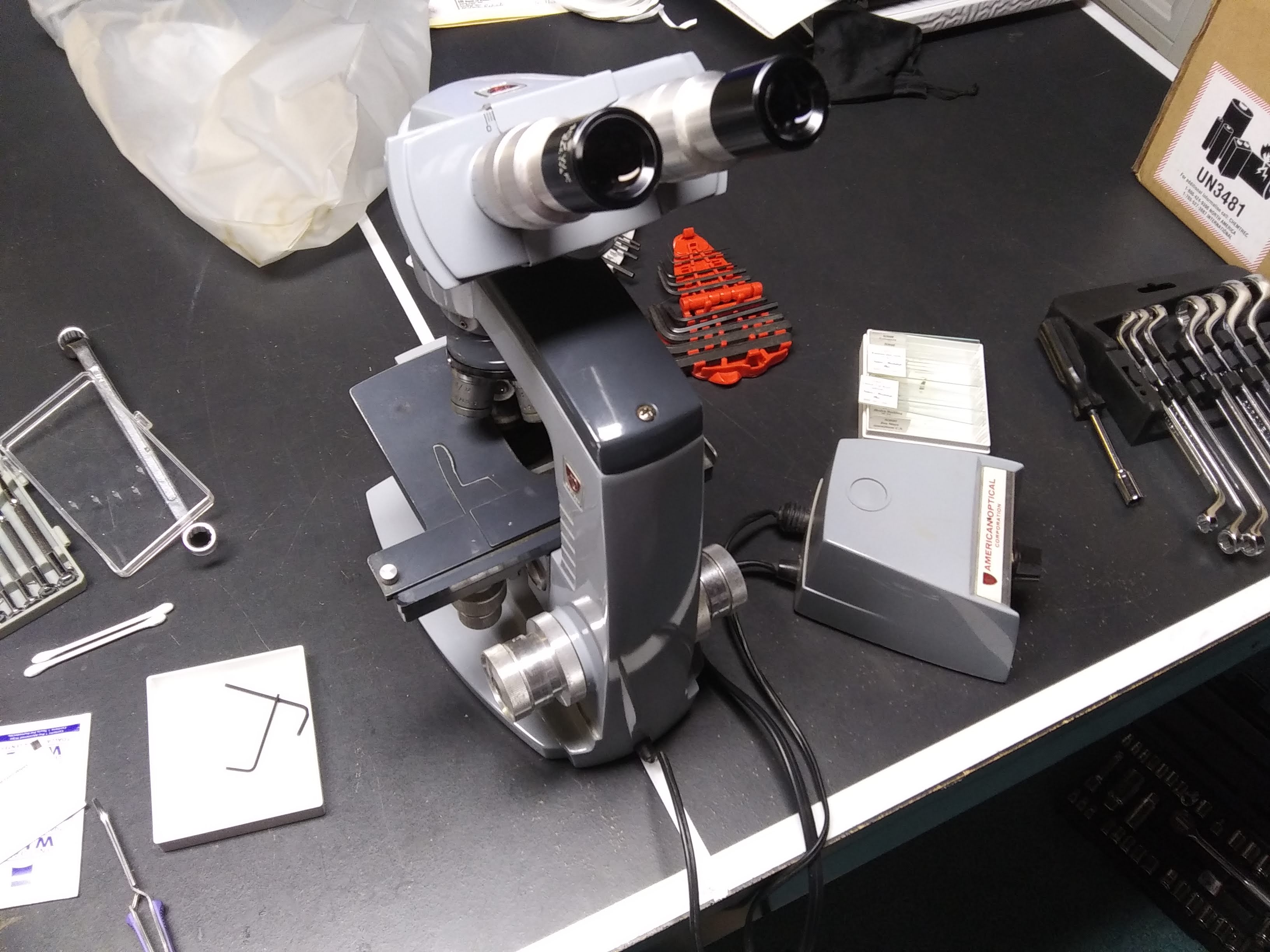 Biology by the Math Mom: In House Microscope Repair...Literally!