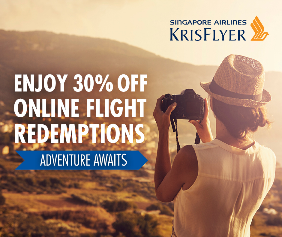 KrisFlyer’s Redemption Promotion: 30% Discount When Redeem KrisFlyer ...