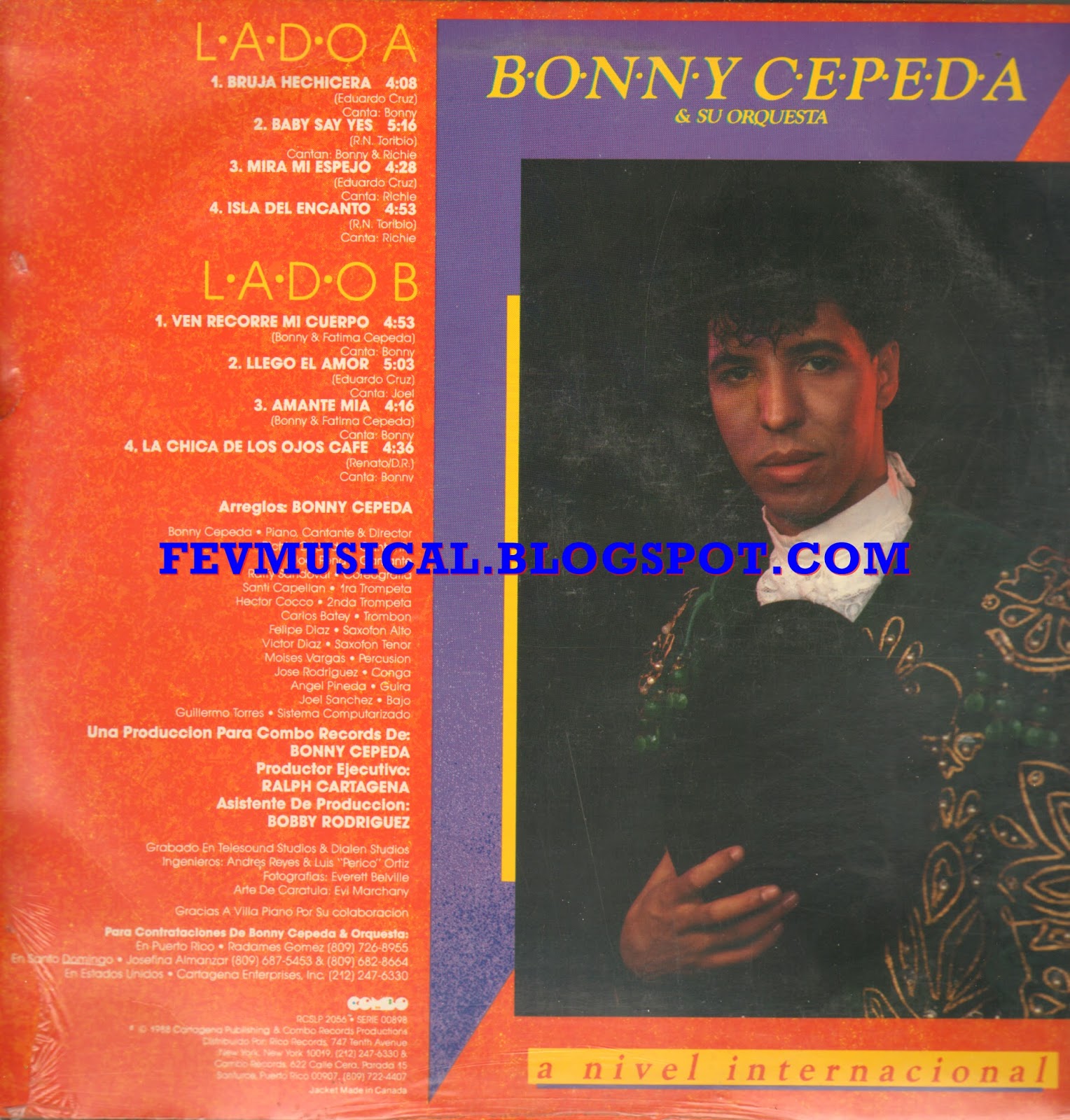 Fev Musical 1988 Bonny Cepeda And Su Orquesta A Nivel Internacional Combo