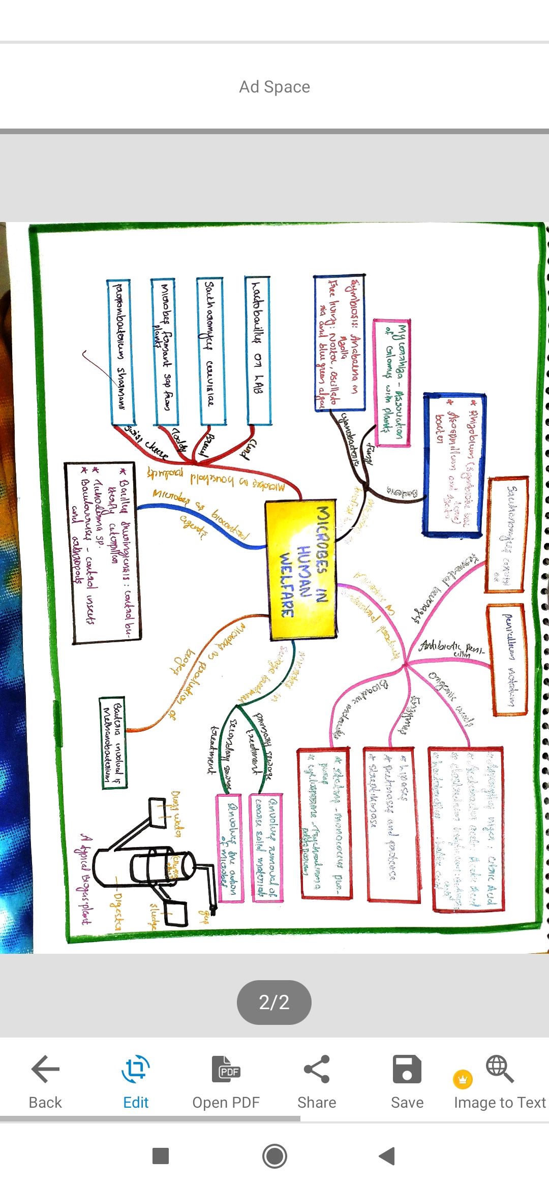 Concept map on microbes for human welfre and reproductive health