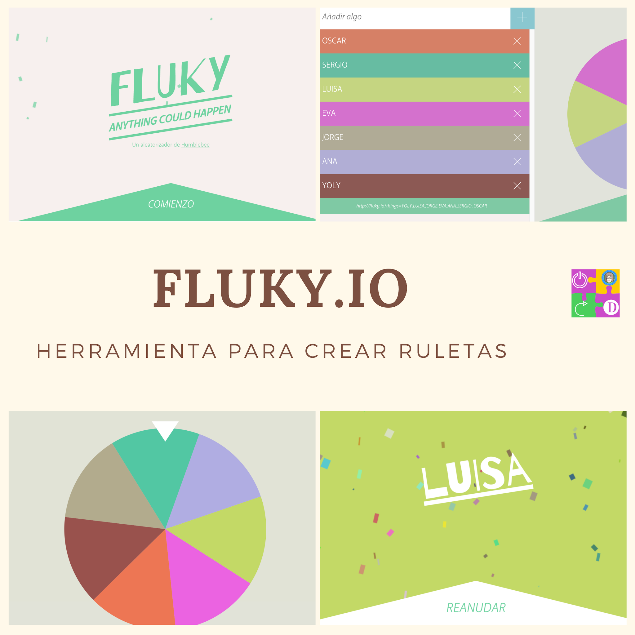 ORDENANDO MI CAJON DESASTRE: FLUKY. HERRAMIENTA PARA CREAR RULETAS