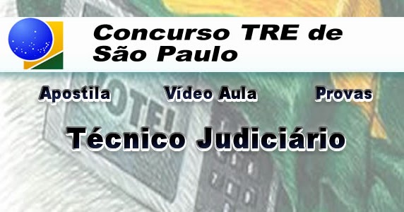 Concurso TRE SP Técnico Judiciário material completo apostila e video ...