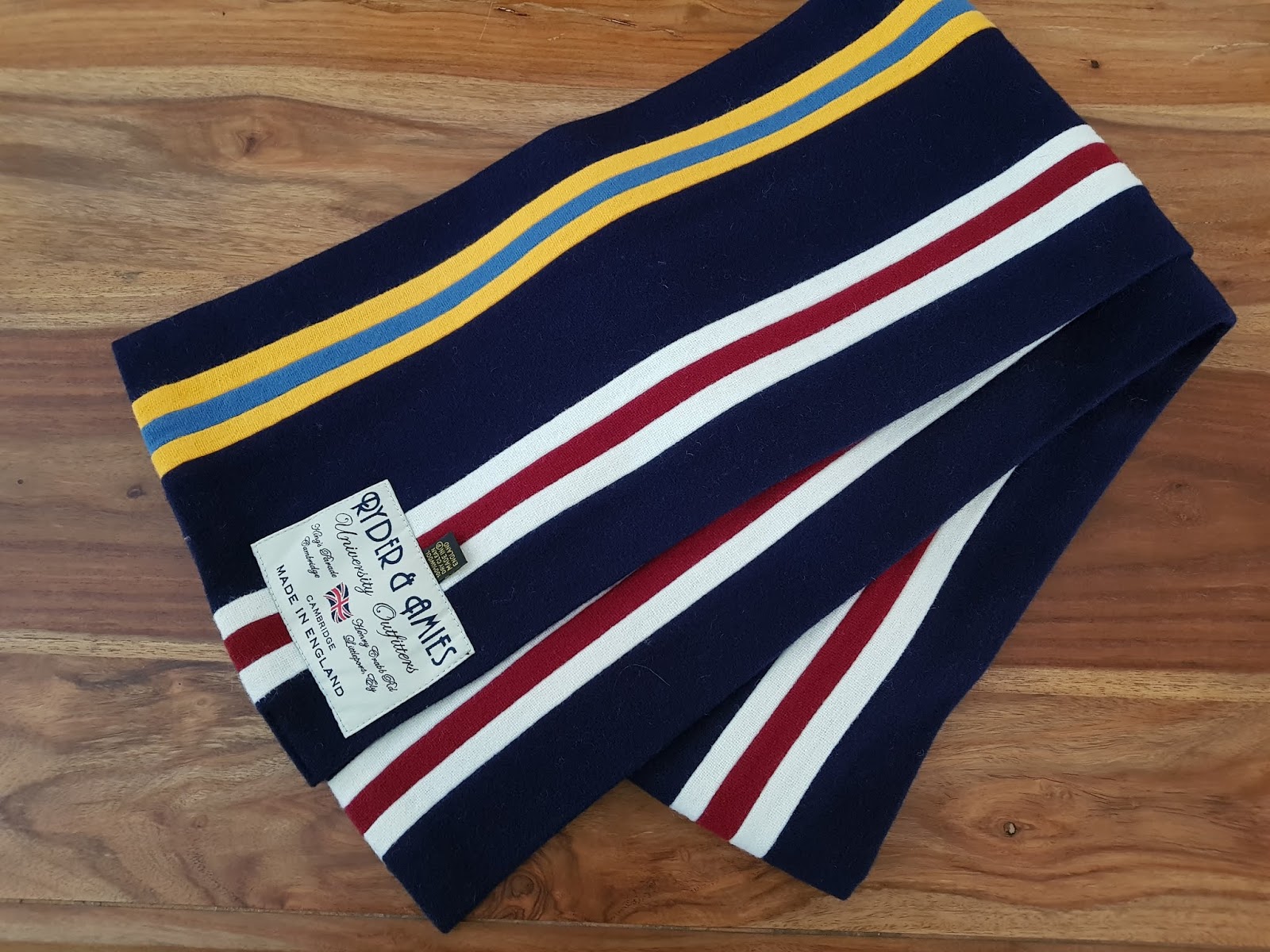 Landless Gentry: Custom Made University Stripe Scarf from Ryder & Amies ...