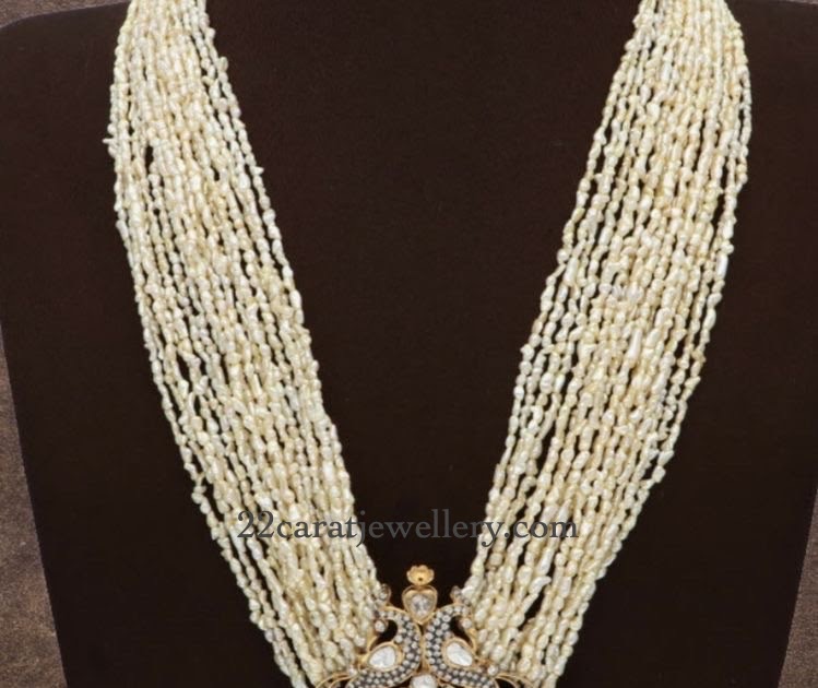 Multi Layers Rice Pearls Haram - Jewellery Designs