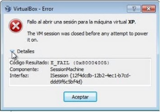 Código de error 0x80004005 en VirtualBox RESUELTO ~ The Hittos Lab
