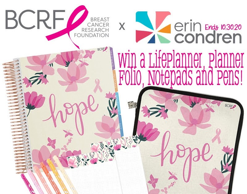 Breast Cancer Awareness Giveaway Hop: Erin Condren x BCRF Prize Pack ...