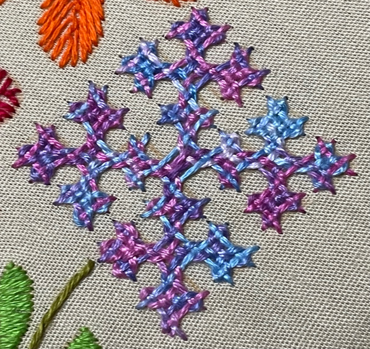 MY CRAFT WORKS: Mixed stitches embroidery