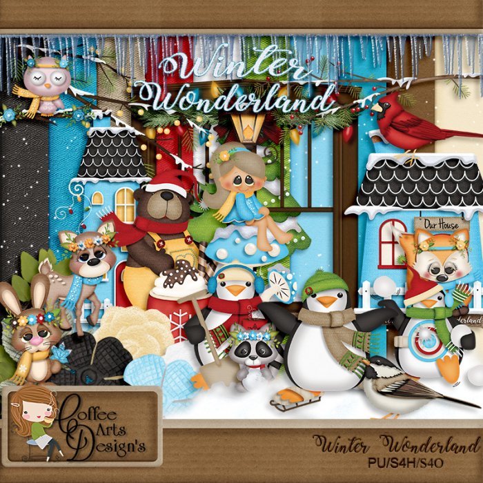 Artistic Creative Designs : Digital Scrapbook Kit Winter Wonderland by ...