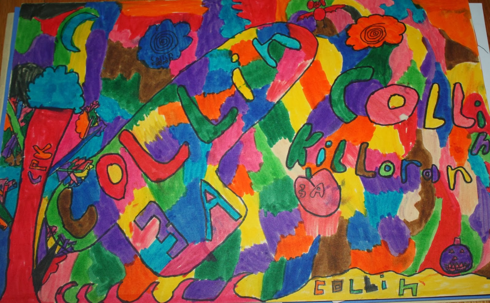 Superheroes and Princesses: Collin's Art Portfolio Third Grade