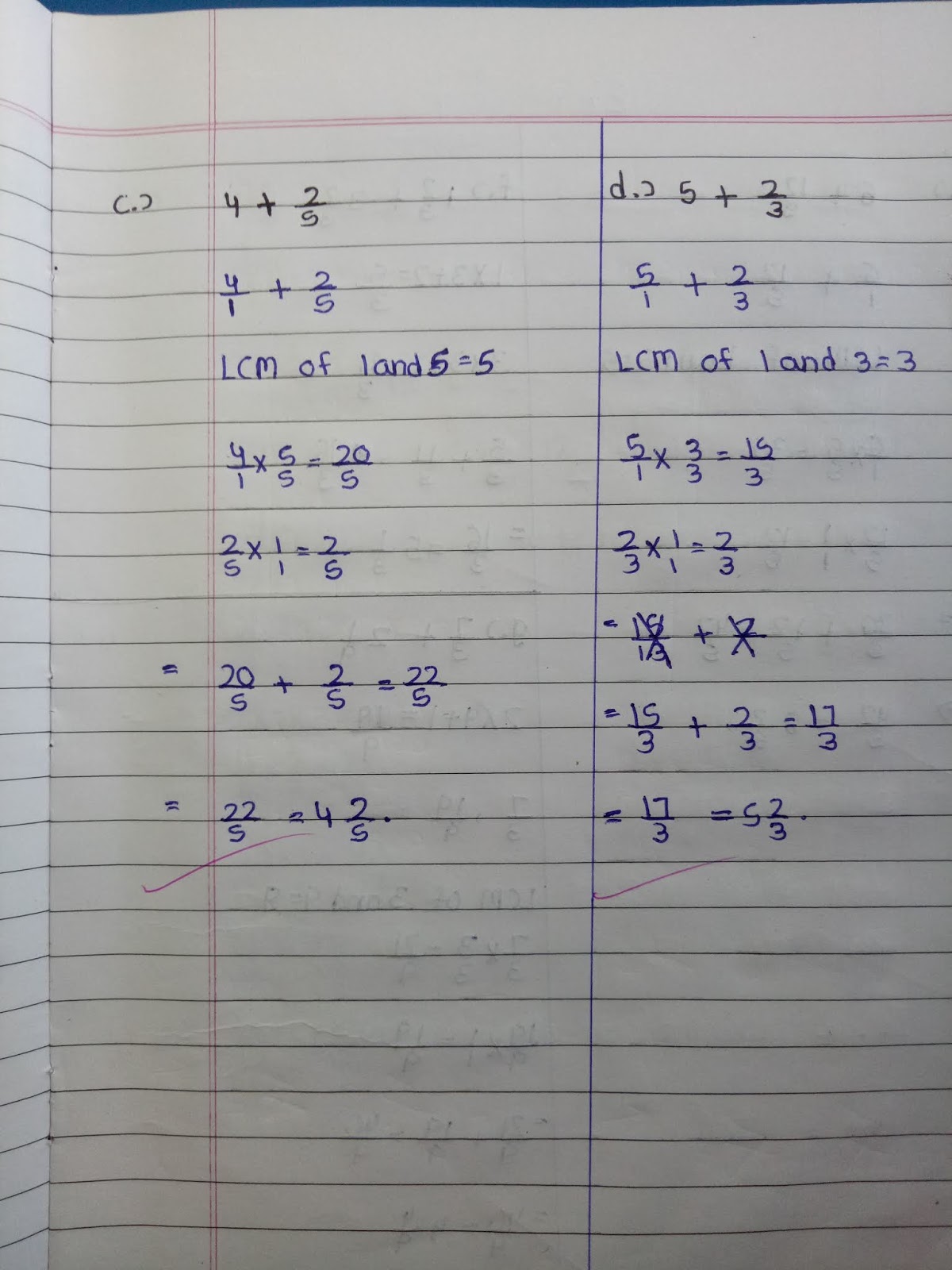 Math ch-Fractions notebook work