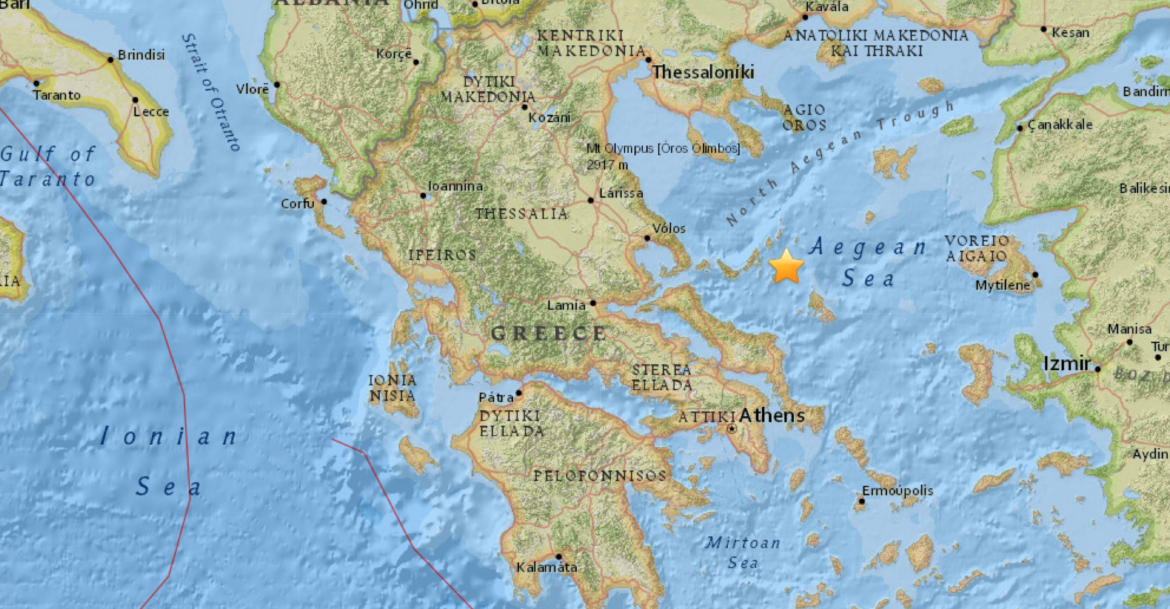 Sciency Thoughts: Magnitude 5.1 Earthquake beneath the western Aegean Sea.