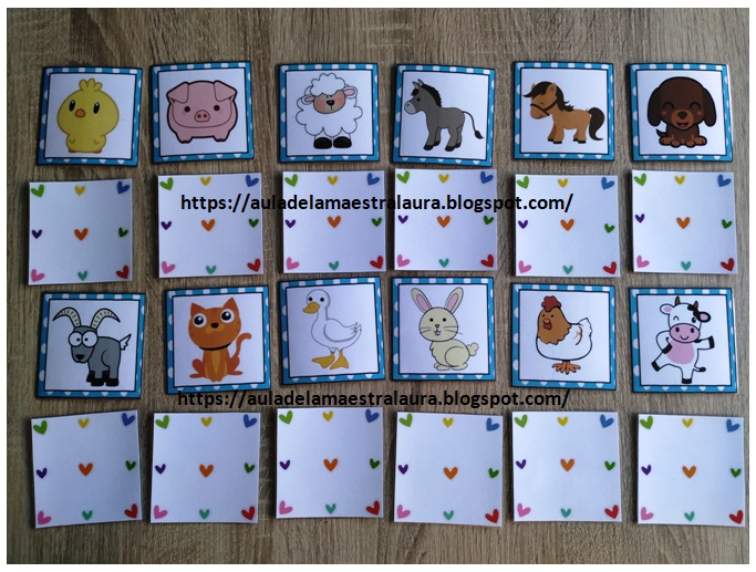 Aula de la maestra Laura: Memory: Animales de granja