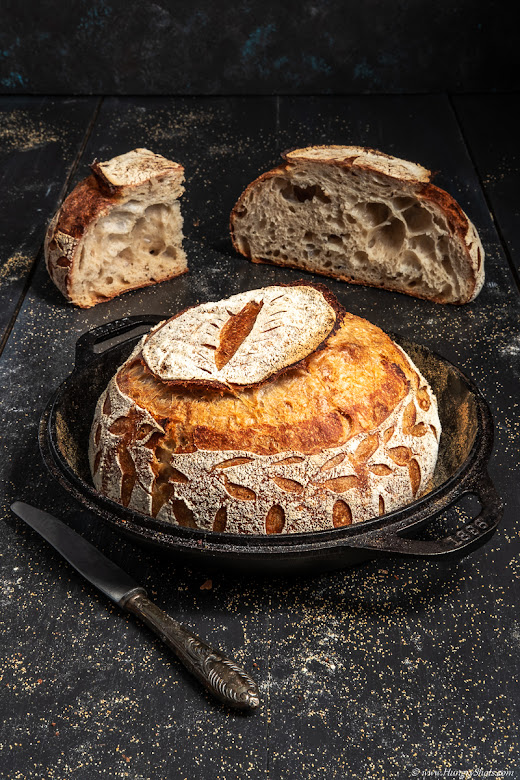 A bread with a hat - open crumb sourdough bread | Hungry Shots
