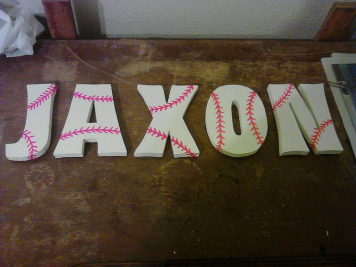 The Blogging Mommy: Baseball Wall Letters