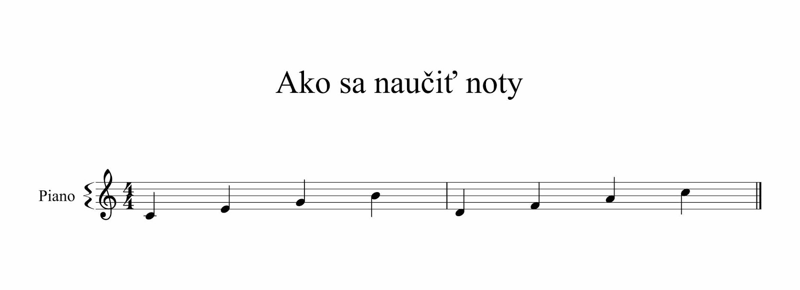 Hudobné nástroje - Ako sa naučiť noty / 1. lekcia