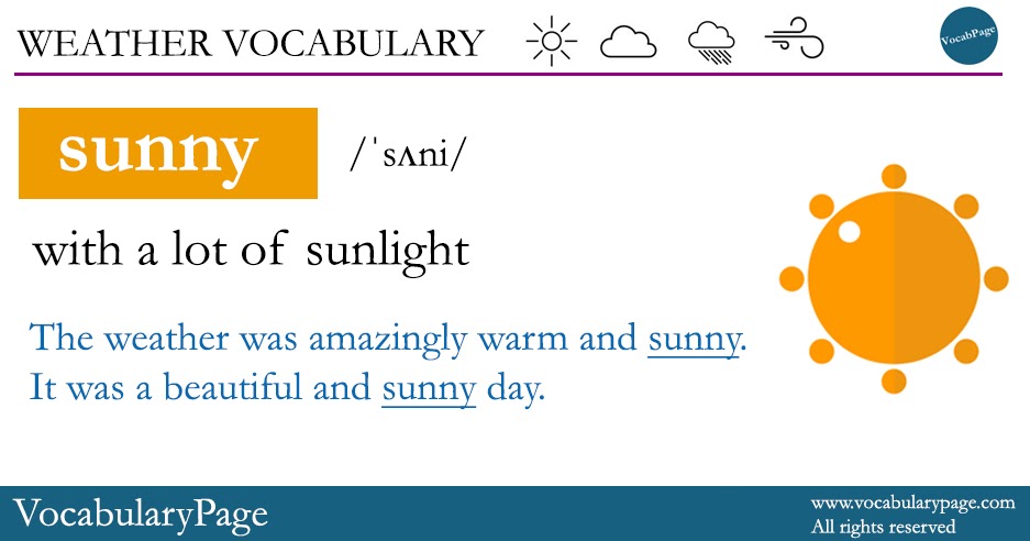 Weather Vocabulary - Sunny