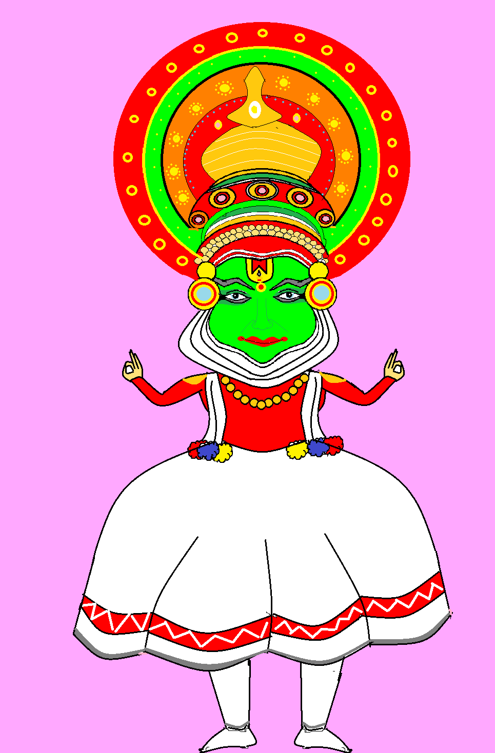 HOW TO DRAW KATHAKALI POSE IN MS PAINT - Artgallery